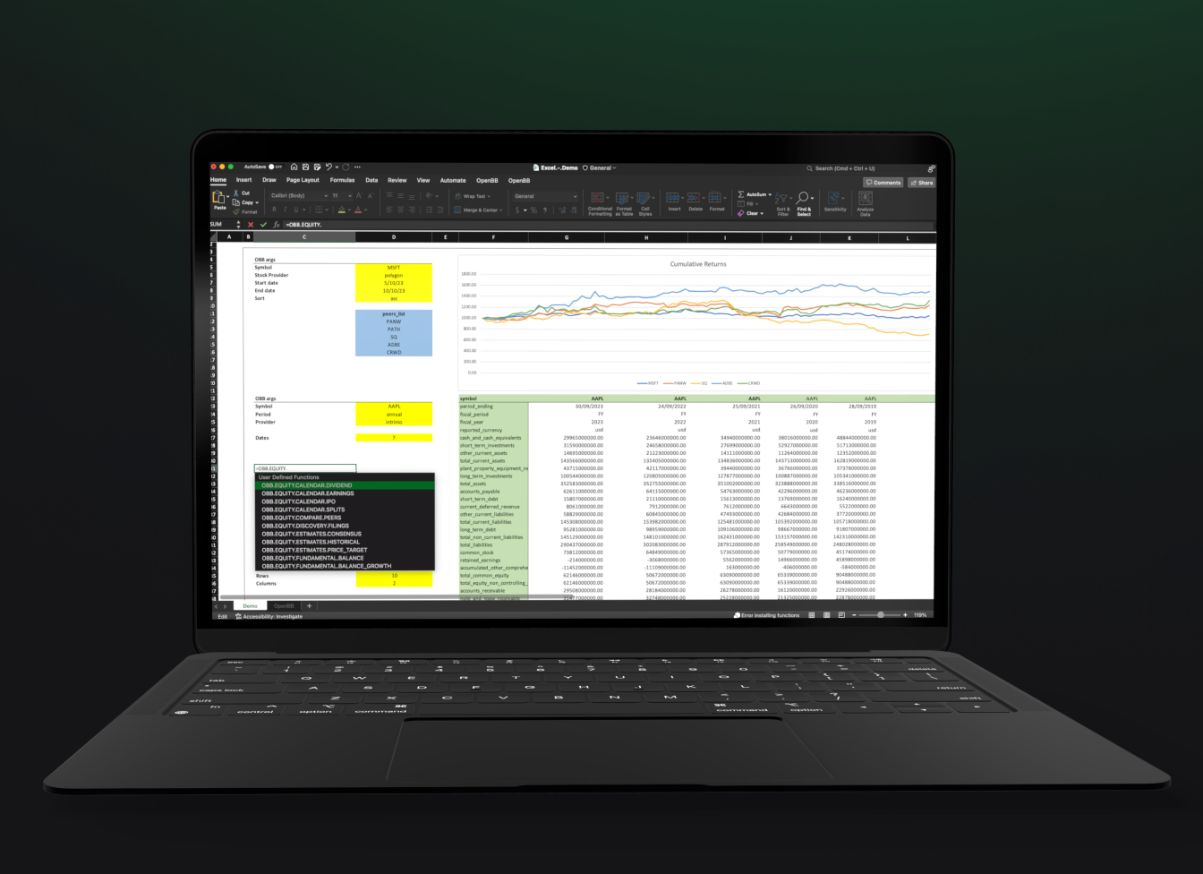 Introducing The Openbb Add In For Excel Openbb