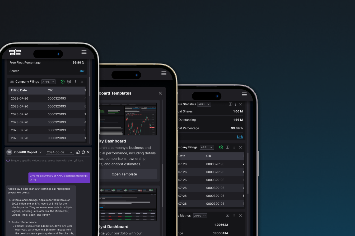 OpenBB Workspace is now available on mobile | OpenBB