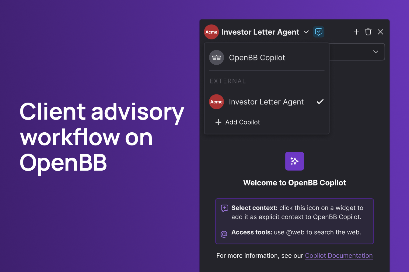 OpenBB enables streamlined Client Advisory AI workflow | OpenBB