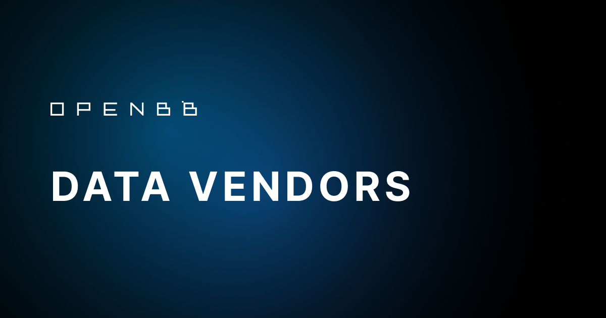 Data Vendors | OpenBB